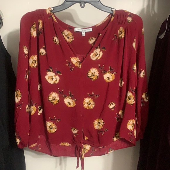 Collective Concepts | Tops | Collective Concepts Bright Floral Top ...